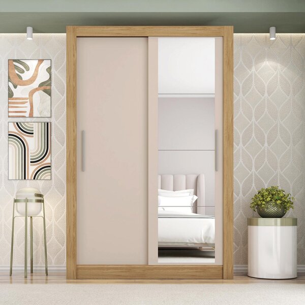 Guarda Roupas Solteiro Com Espelho 2 Portas Quito Espresso Móveis ...