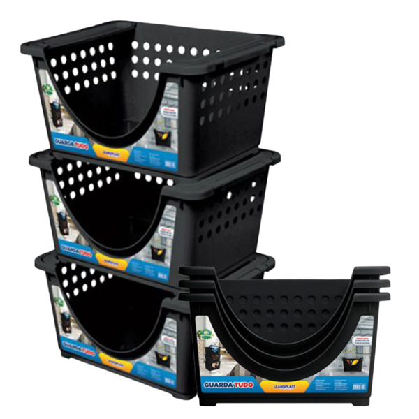 Guarda-tudo Preto Arqplast | Leroy Merlin