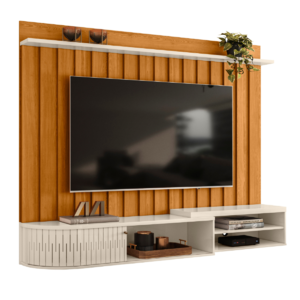 Home Frisado Para Tvs 75" Ravena Cinamomo Off White | Leroy Merlin