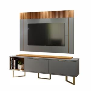 Home Para Tv Rodrigues Cinza Tauari | Leroy Merlin