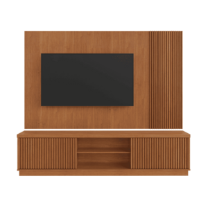 Home Rack Painel Valencia Ripado 2 Portas Tv 75" Naturalle | Leroy Merlin