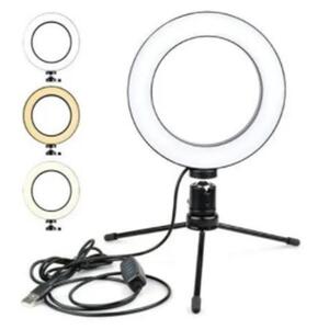 Iluminador Mini Ring Light Com Tripé Maquiagem 6 Polegadas | Leroy Merlin
