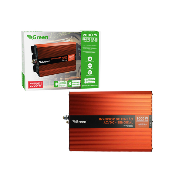 Inversor De Tensão Senoidal 2000w 12v P/ 220v Tomada C/ Usb | Leroy Merlin