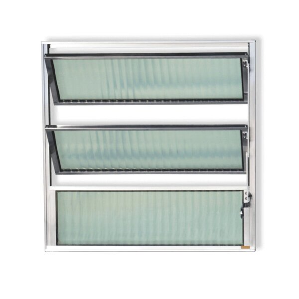 Janela Basculante De Alumínio 60x60cm Com Vidro Canelado Anodizado ...