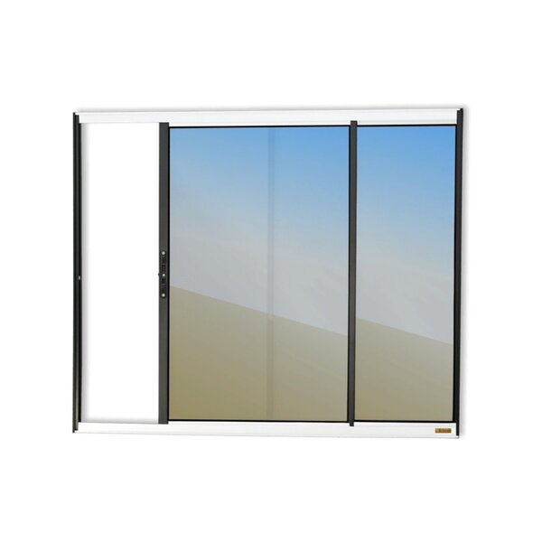 Janela Confort 2 Folhas Vidro Reflex 100cm X 100cm Brimak Mix Preto ...