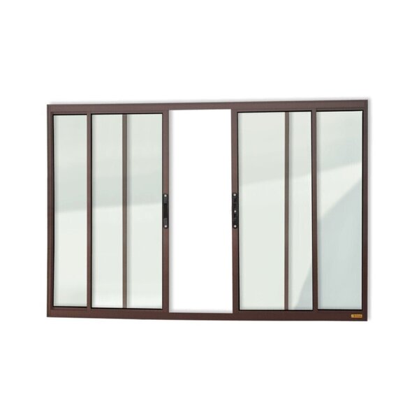 Janela Confort 4 Folhas Vidro Liso 120cm X 150cm Brimak Corten | Leroy ...