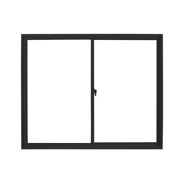 Janela De Aluminio Correr 100x120cm 2 Folhas Soft Preto Preto | Leroy ...