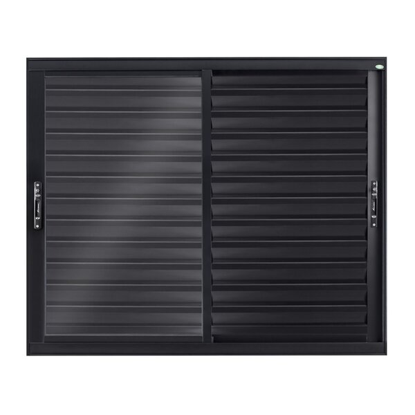 Janela De Alumínio Veneziana De Correr 100x120x10cm Folhas Móveis Vidro ...