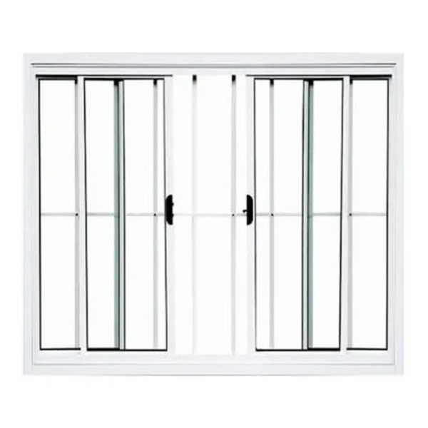 Janela De Aluminio Vitro 4 Com Grade Folhas 1,20x2,00 Branco L.18 ...
