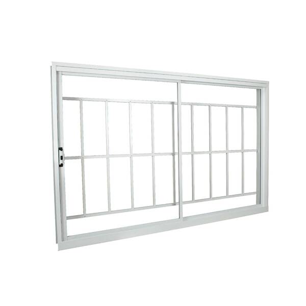 Janela de Correr 2 Folhas Alumínio Pintado Branco Stander Grade ...