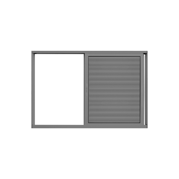 Janela de Alumínio Veneziana 3 Folhas 100x120cm com Vidro 3mm Vivace ...