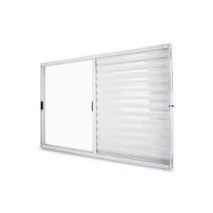 Janela Veneziana Abertura Direita 3 Folhas Vidro Liso 100x100cm ...