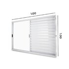 Janela Veneziana Abertura Direita 3 Folhas Vidro Liso 100x100cm ...