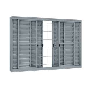 Janela Veneziana De Aço 100 X 120 X 12 Cm 6 Folhas Grade Quadrada ...