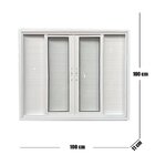 Janela Veneziana Lambril 6 Folhas Linha Veneza 100x100 Branco Branco ...