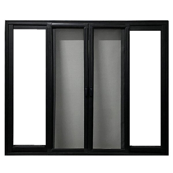 Janela Vitro 4 Folhas Tela Mosquiteira Linha 25 Alum. Preto 100x150 ...
