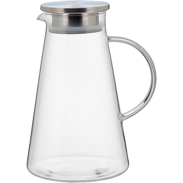 Jarra 23x18x18cm 1,8l Borosilicato Transparente Tampa Inox | Leroy Merlin