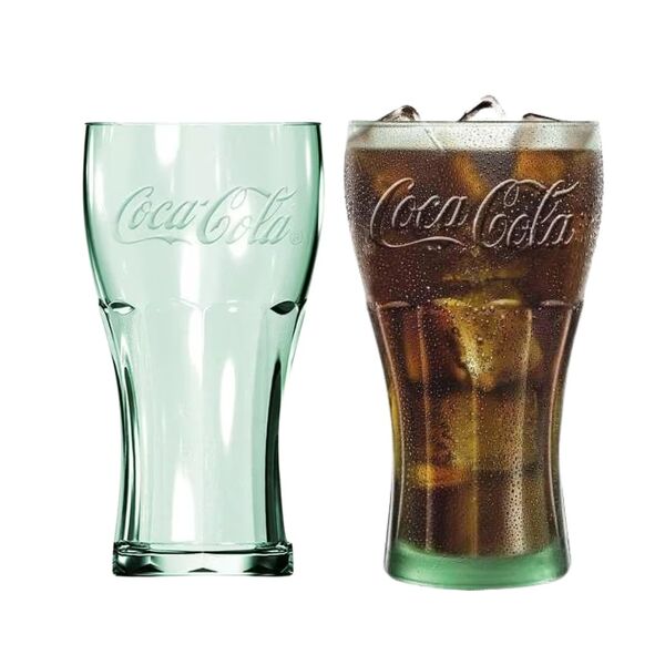 Jogo 2 Copos Coca-cola Contour Vidro Verde 470ml - Nadir | Leroy Merlin