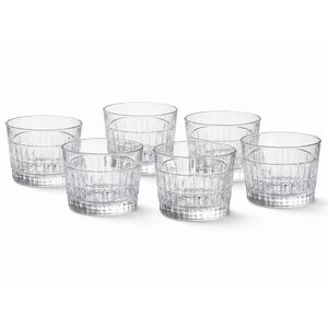 Jogo 6 Copos Whisky Vidro 300ml Redondo Baixo Drinks Água Suco Bar Mesa ...