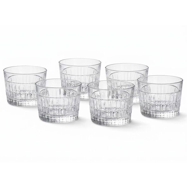 Jogo 6 Copos Whisky Vidro 300ml Redondo Baixo Drinks Água Suco Bar Mesa ...