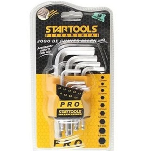 Jogo Chaves Allen Média 7 Peças 1 5mm A 6mm Manual Parafuso Sextavado ...