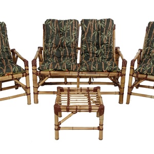 Jogo Completo Sofá De Bambu Vime Poltronas E Cadeiras | Leroy Merlin