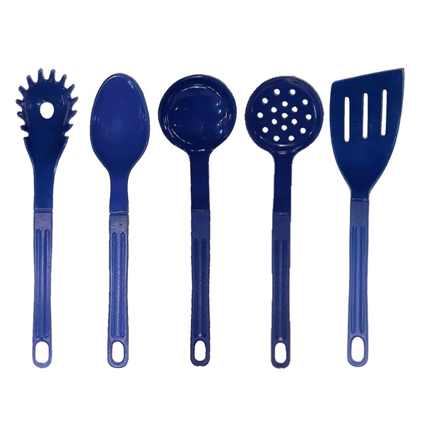 Jogo Conjunto De Talheres Nylon Utensílios Azul 5 Peças | Leroy Merlin