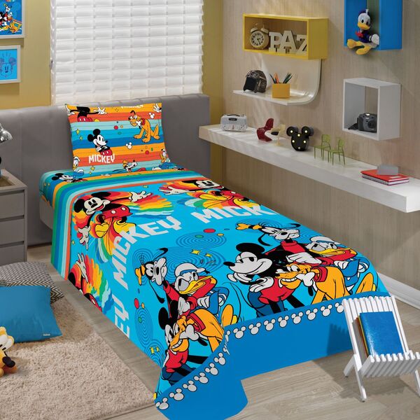 Jogo De Cama Infantil Solteiro 2 Peças Lepper Azul Un | Leroy Merlin