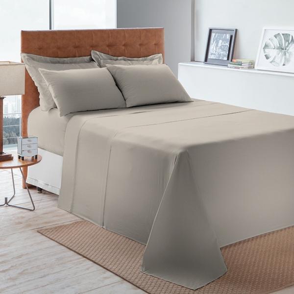 Jogo De Cama Queen Size Liso 180 Fios Fiori Kaki | Black Friday Leroy ...