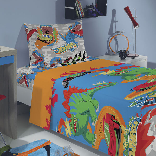 Jogo De Cama Solteiro 3 Peças Hot Wheels Lepper Azul Un | Leroy Merlin