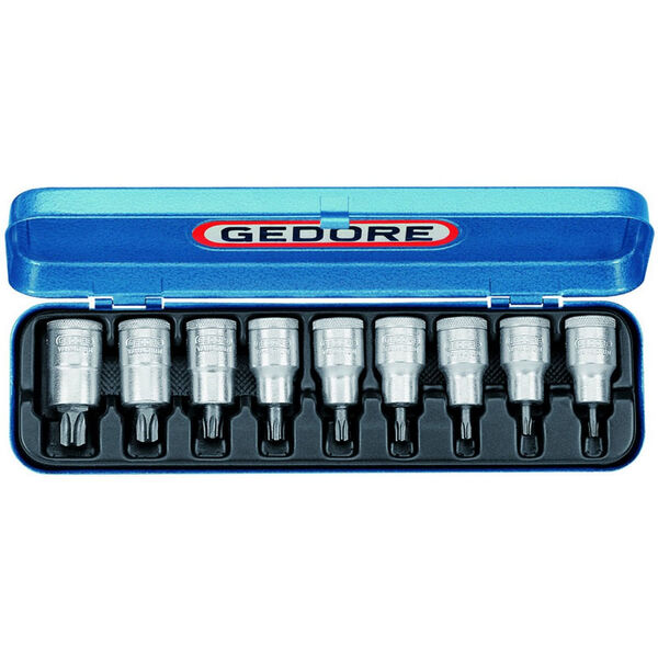 Jogo De Chaves Soquete Perfil Torx Encaixe 1/2" Gedore 024796 T20 A T60 024796 | Leroy Merlin