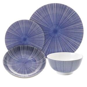 Jogo De Jantar De Porcelana Atlantis Azul E Branco 16 Peças - Lyor ...