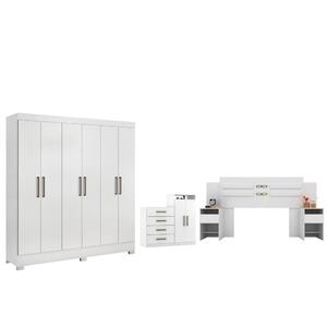 Jogo De Quarto De Casal Completo Bona Branco | Leroy Merlin