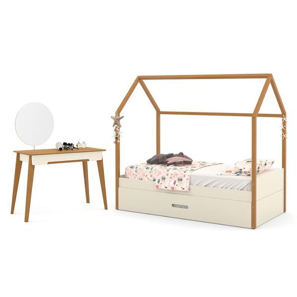 Jogo De Quarto Infantil Cama Kids Liv, Auxiliar New E Penteadeira ...
