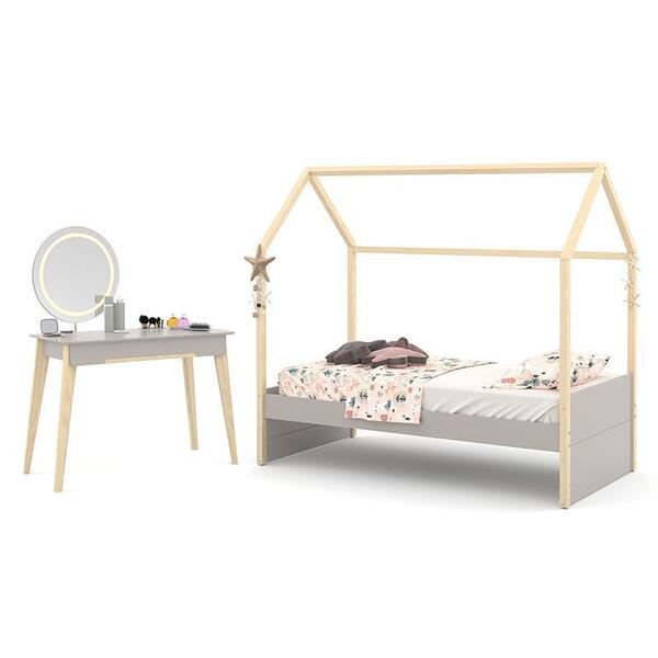 Jogo De Quarto Infantil Cama Kids Liv E Penteadeira Tifanny Com Led ...