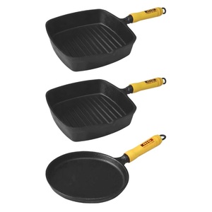 Jogo Frigideiras Cook Grill E Chapa Tapioca Ferro Fundido | Leroy Merlin