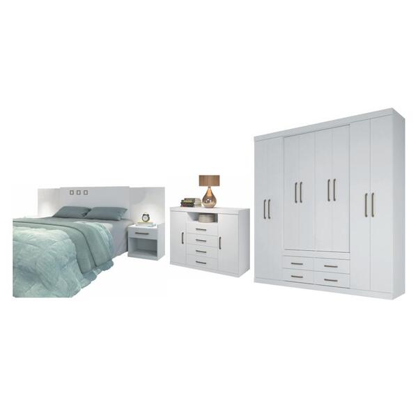 Jogo Quarto De Casal Completo Stella Branco | Leroy Merlin