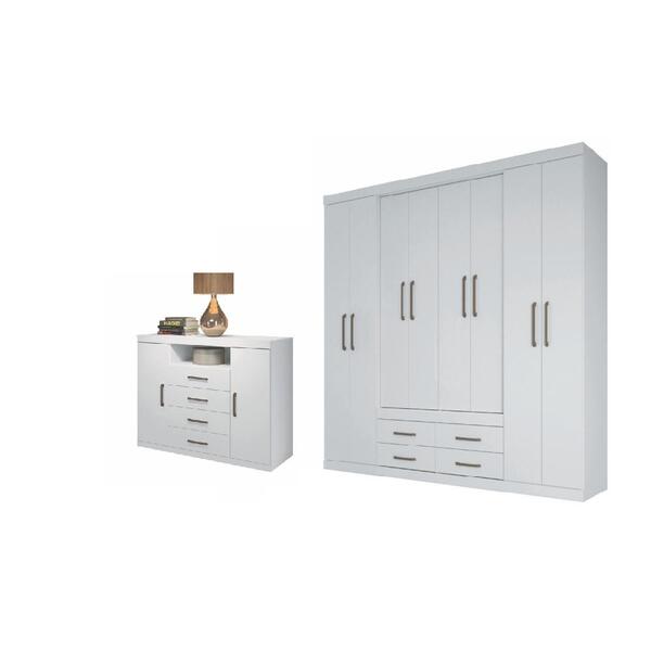 Jogo Roupeiro E Gaveteiro Stella Branco | Leroy Merlin