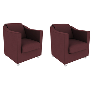 Kit 02 Poltronas Decorativas Tilla Suede Marsala | Leroy Merlin