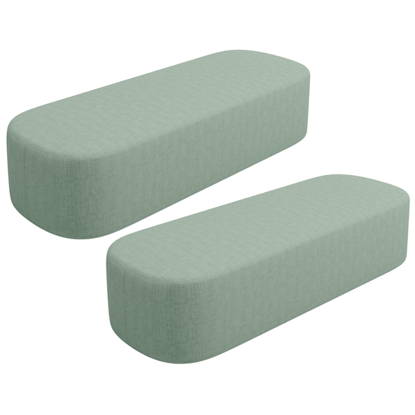 Kit 02 Puffsdecorativo Orgânico Para Living Quarto 160cm Doha W01 Linho ...