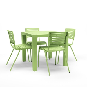 Kit 04 Cadeiras E 01 Mesa Multiuso Niala Plaxmetal Nr17 Verde | Leroy ...