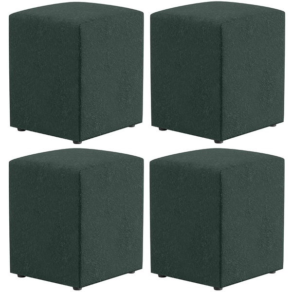 Kit 04 Puffs Quadrado L02 Decorativo Linho Verde - Lyam Decor | Leroy ...