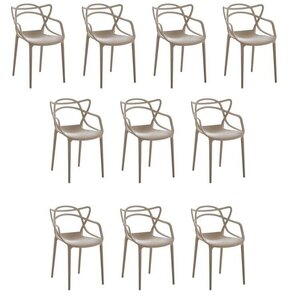 Kit 10 Cadeiras Allegra Flex 85cmx54cmx56 Cm Nude | Leroy Merlin