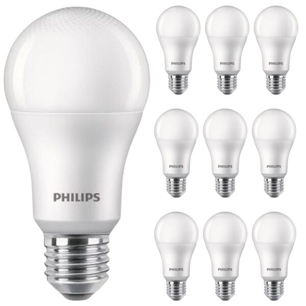 Kit 10 Lâmpadas Led Philips 11w Branco Quente 3000K E27 Equivale 75w Luz Amarela Bulbo Super Led ...