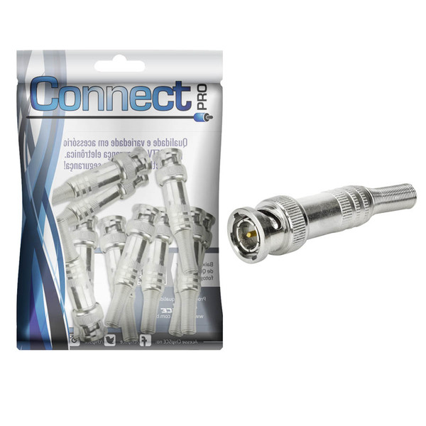 Kit 10 Peças Conector Bnc Com Mola Plug Cftv Alta Qualidade | Leroy Merlin