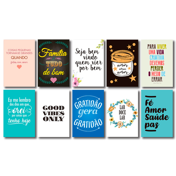 Kit 10 Placas Decorativas Com Frases Motivacionais Mdf | Leroy Merlin