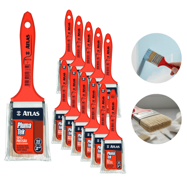 Kit 12un Pincel Multiuso 2 Polegadas Plumatek Atlas At315 | Leroy Merlin
