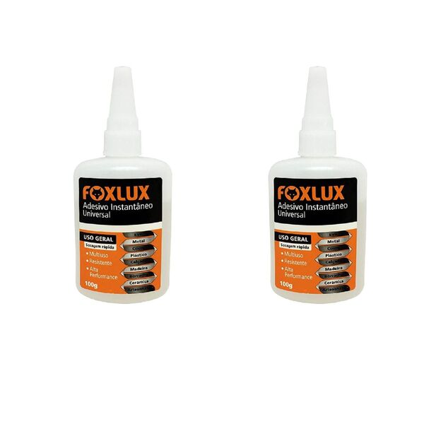 Kit 2 Adesivo Instantaneo Universal 100g Foxlux | Leroy Merlin