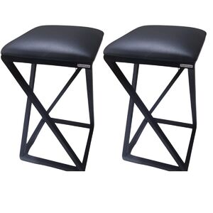 Kit 2 Banquetas Baixa Ideal Para Cozinha Bar Area Gourmet Z Preto ...