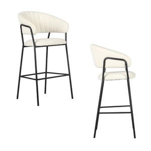 Kit 2 Banquetas Mara Em Bouclé Em Off White - Rivatti | Leroy Merlin